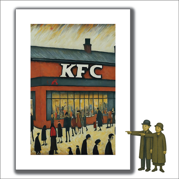 KFC - A4 Size Giclée Art Print. Lowry Style Art Print. Available Frame ...